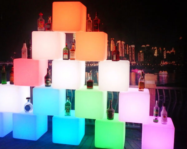 Illuminated Glow LED Cube Seats – LED Furniture Hire – Gold Coast ...
