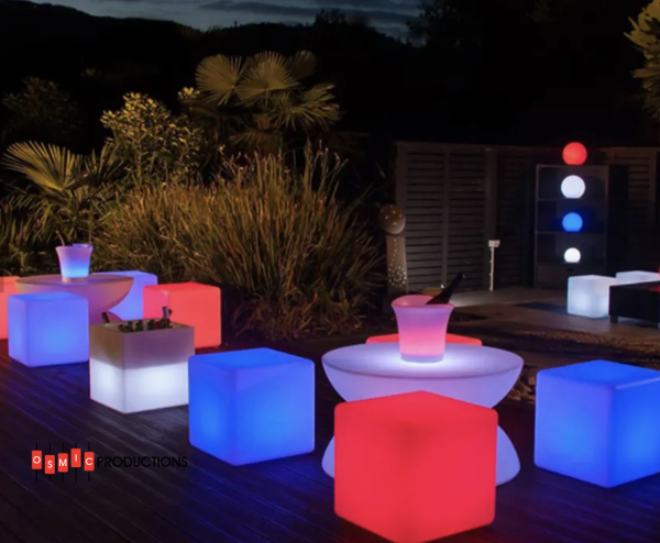 Illuminated Glow LED Cube Seats – LED Furniture Hire – Gold Coast ...